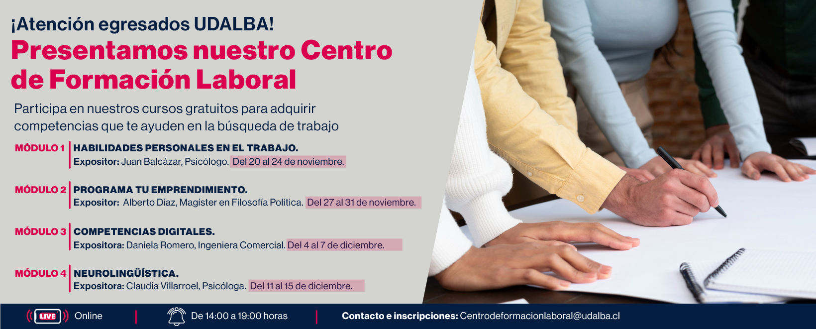 Charlas de Formación Laboral - Universidad Del Alba
